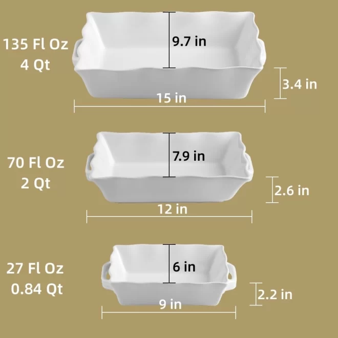 Custom Rectangular Baking Pan, Wholesale Ceramic Bakeware