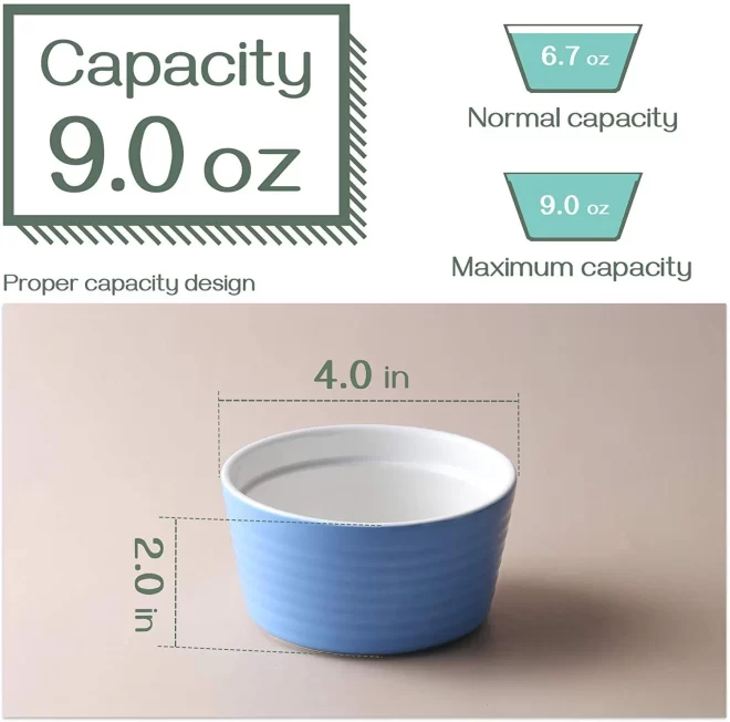 Custom Ramekin with Various Colors, Bulk Ceramic Souffle Pan